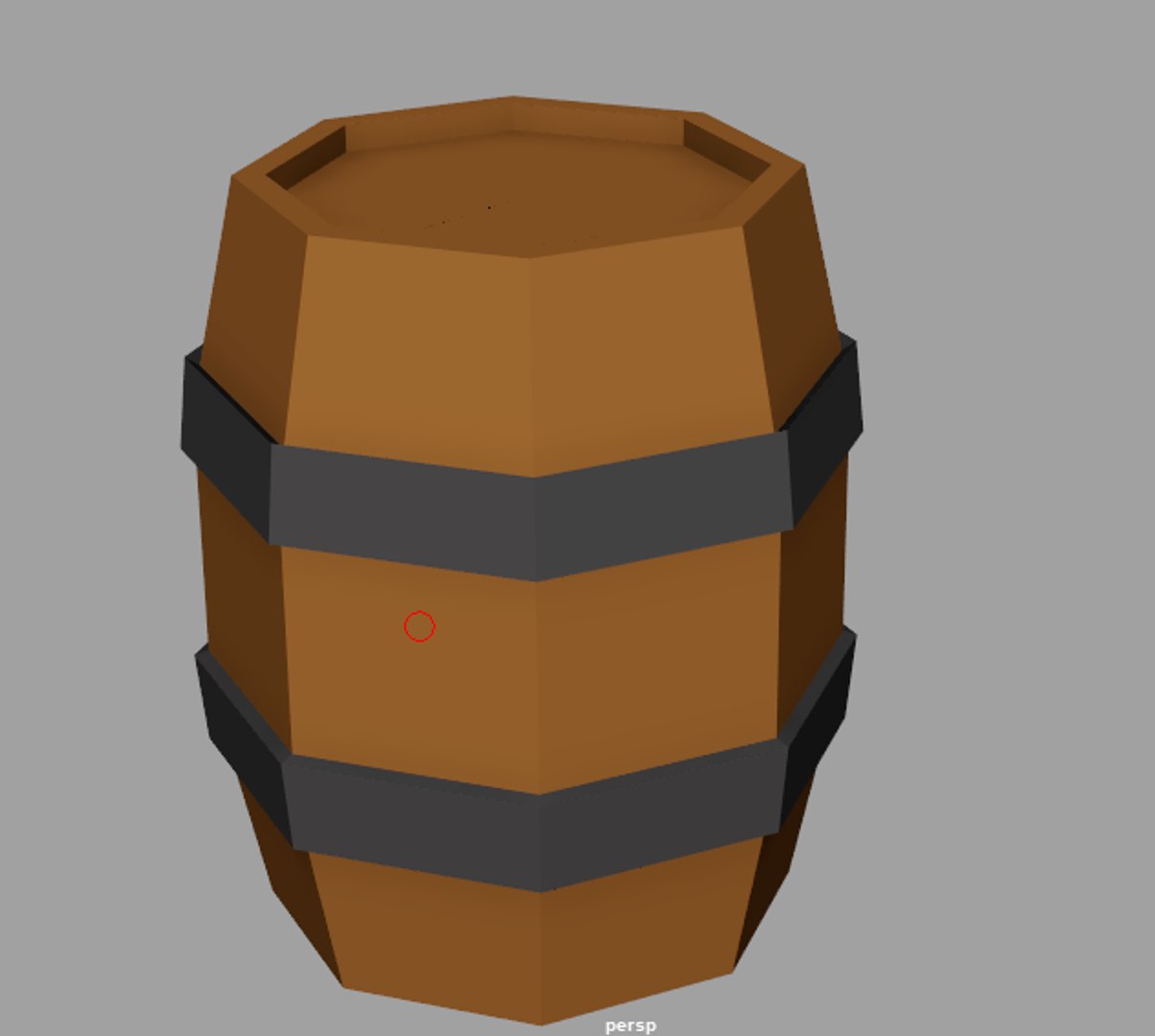 Low Poly Barrel Model - TurboSquid 1895933
