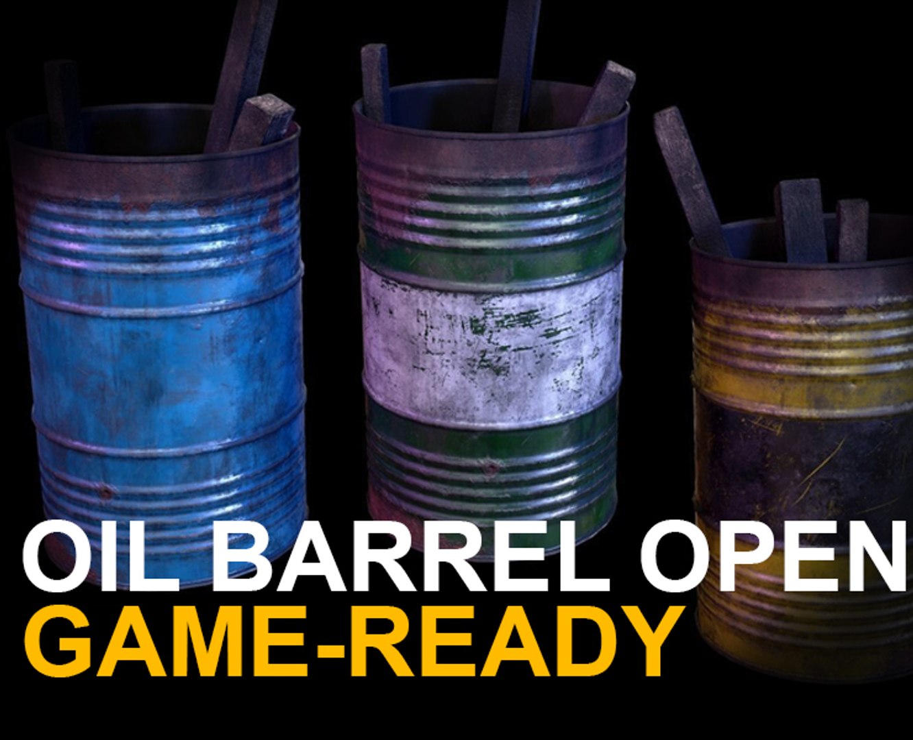 Barrels Open Games 3D Model - TurboSquid 1476751