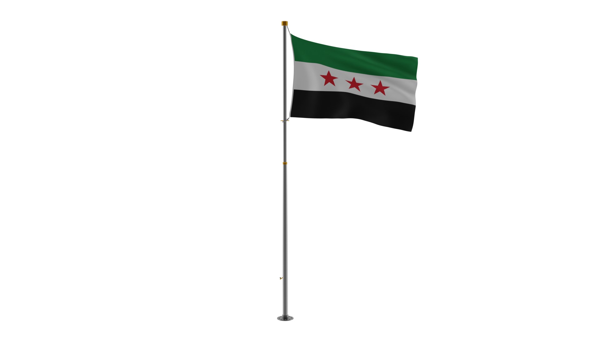 Pole Flag Syria - New Flag Model - TurboSquid 2321223