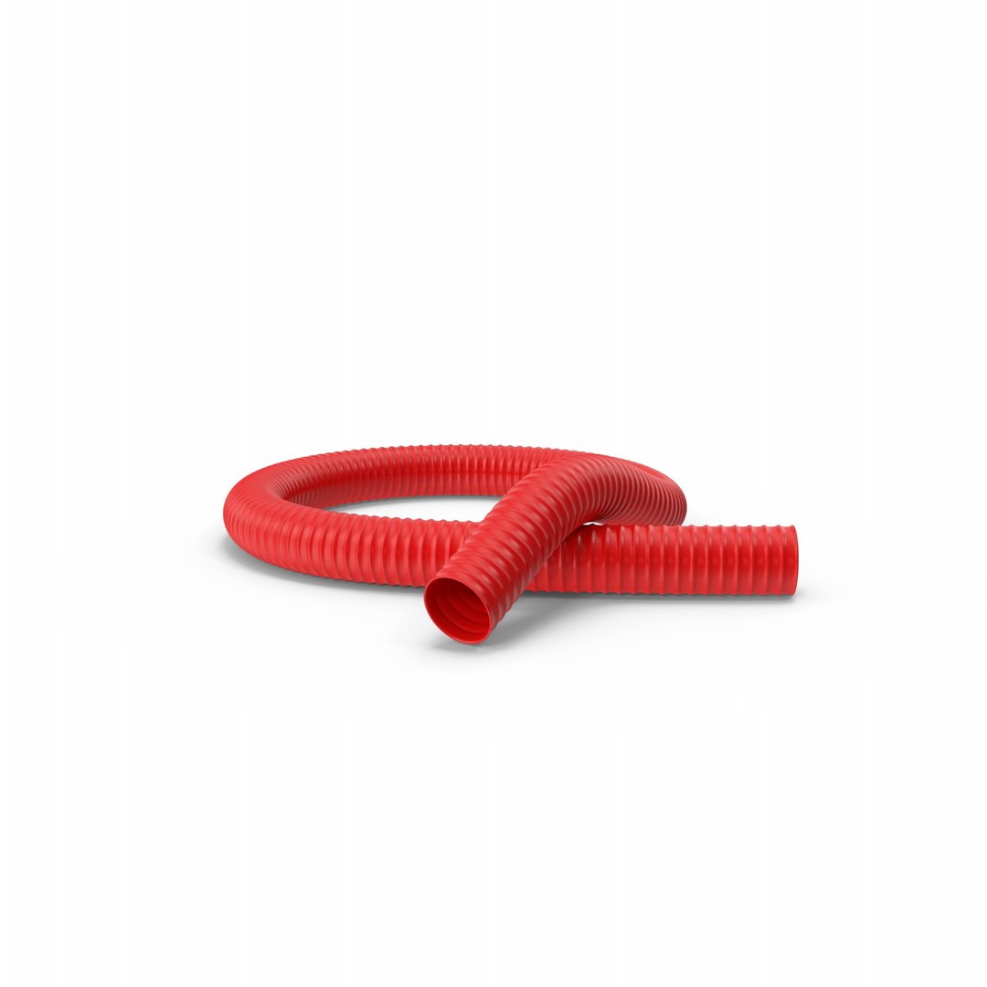 3D Red Hose Corrugated Pipe - TurboSquid 2156893