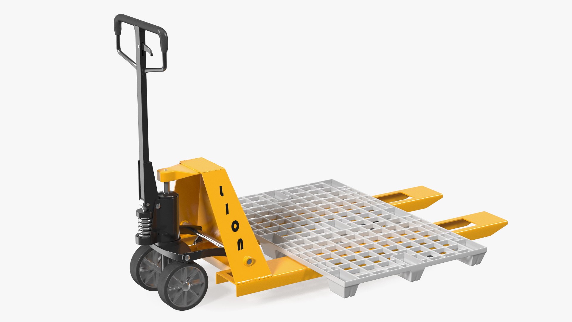 3D Manual Pallet Jacks With Plastic Pallet Model - TurboSquid 2145502
