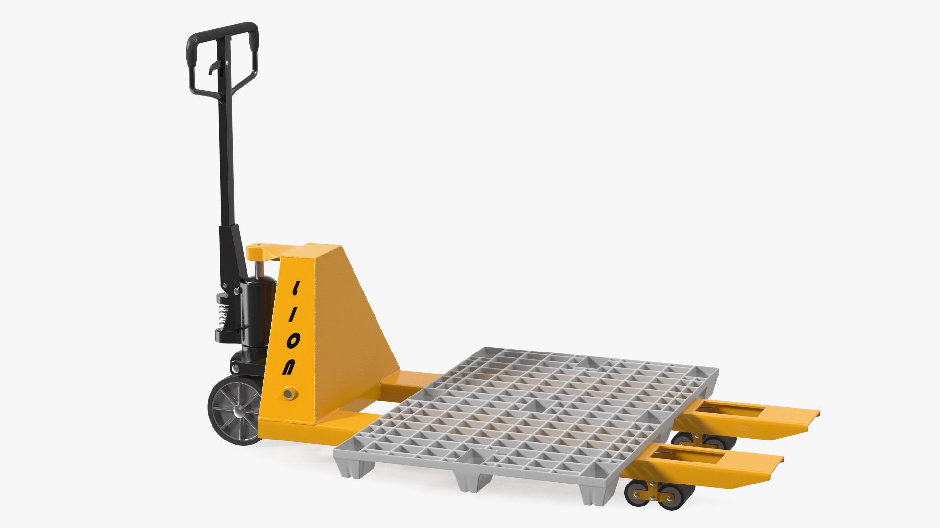 3D Manual Pallet Jacks With Plastic Pallet Model - TurboSquid 2145502