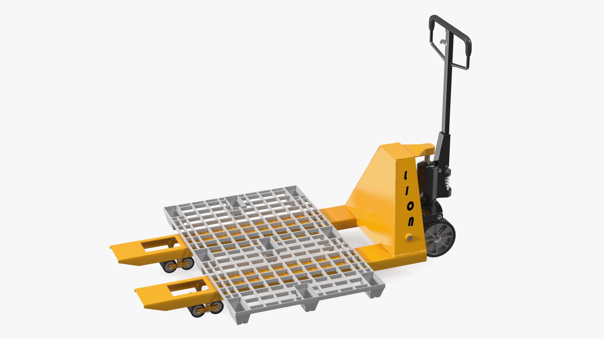 3D Manual Pallet Jacks With Plastic Pallet Model - TurboSquid 2145502
