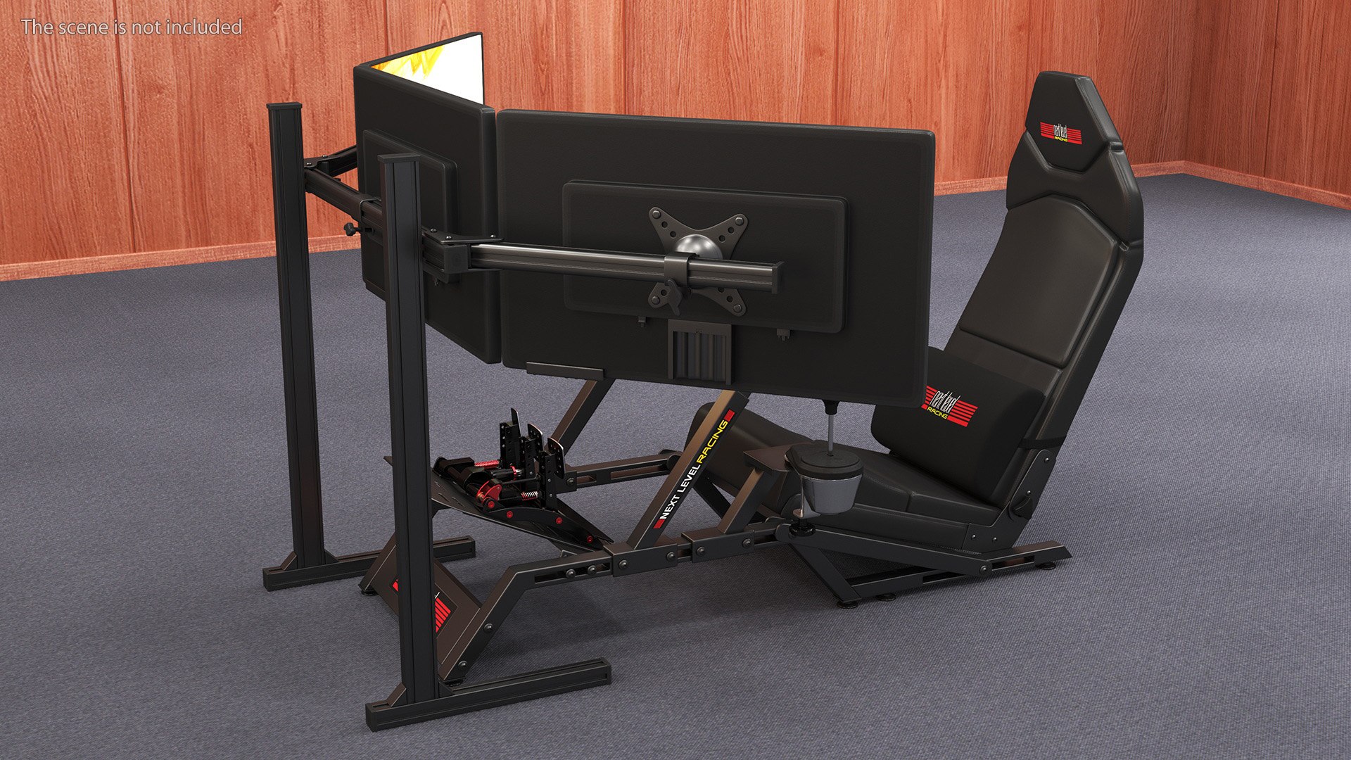 3D F-GT Racing Simulator Cockpit F1 with 3 Monitors - TurboSquid 2073119