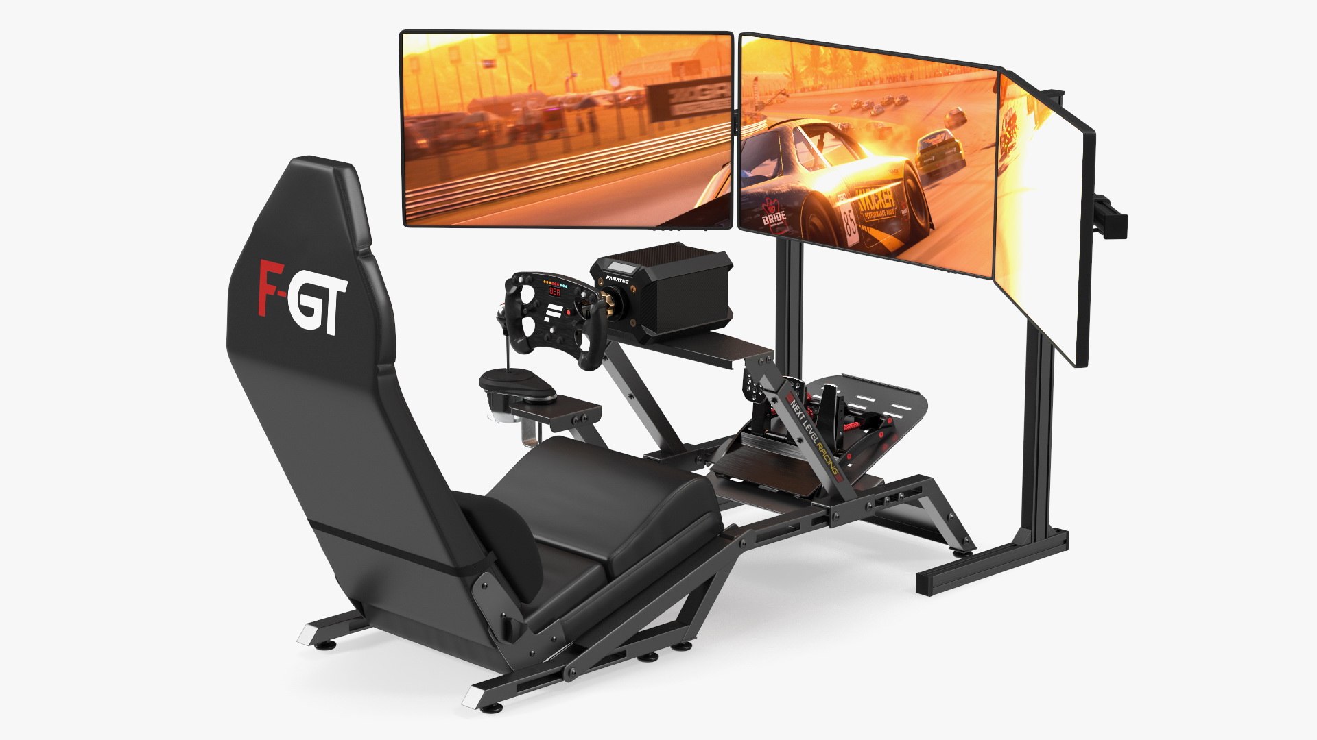 3D F-GT Racing Simulator Cockpit F1 with 3 Monitors - TurboSquid 2073119