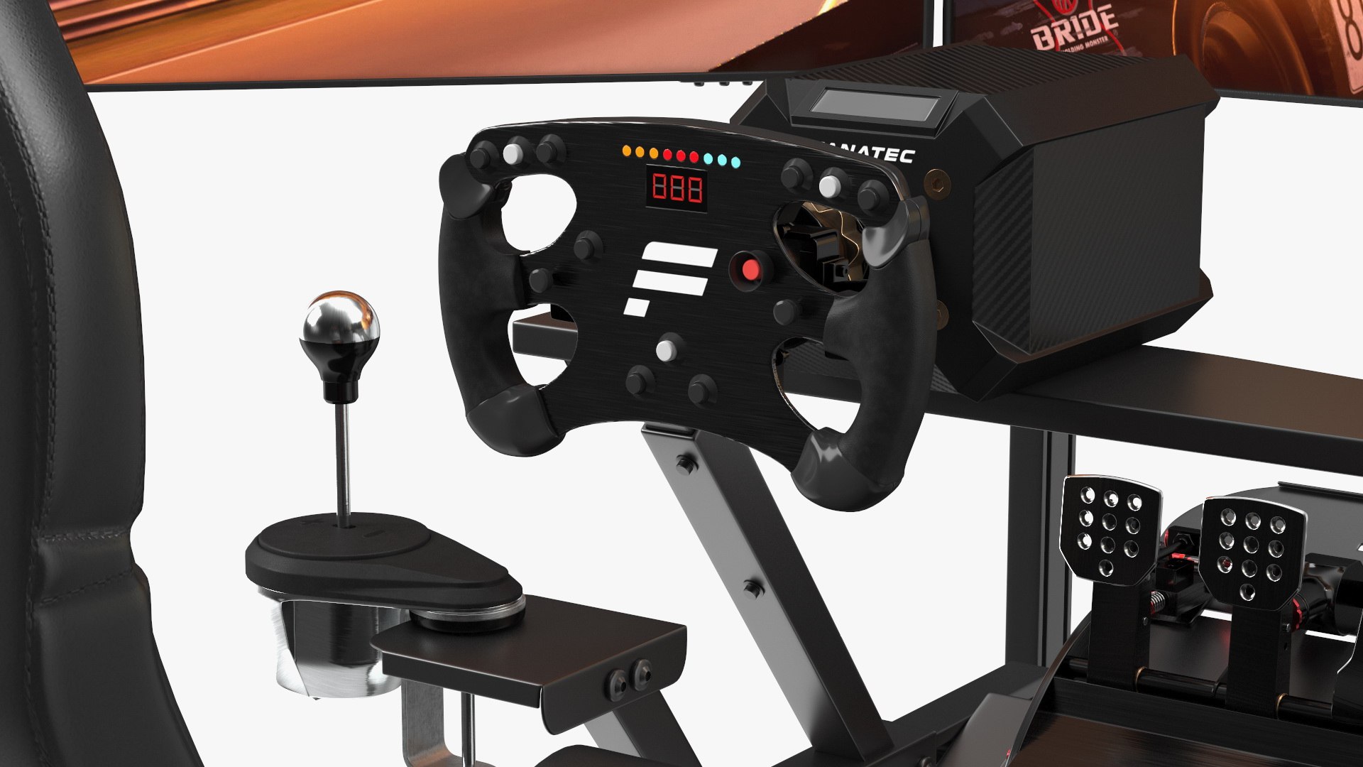 3D F-GT Racing Simulator Cockpit F1 with 3 Monitors - TurboSquid 2073119