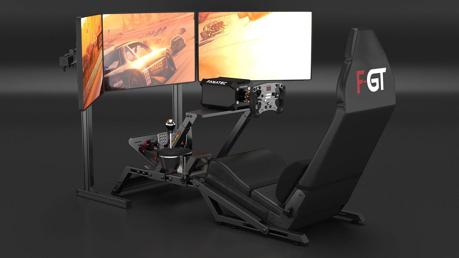 3D F-GT Racing Simulator Cockpit F1 with 3 Monitors - TurboSquid 2073119