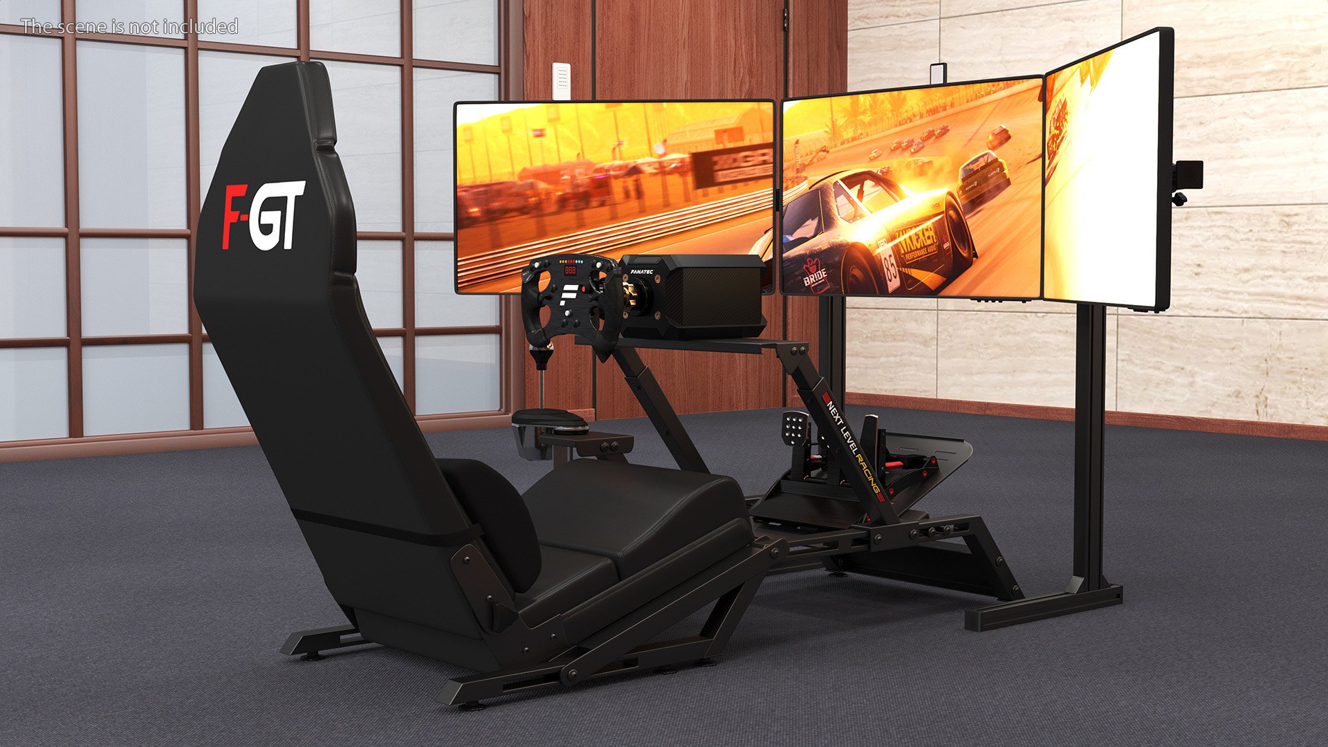 3D F-GT Racing Simulator Cockpit F1 with 3 Monitors - TurboSquid 2073119