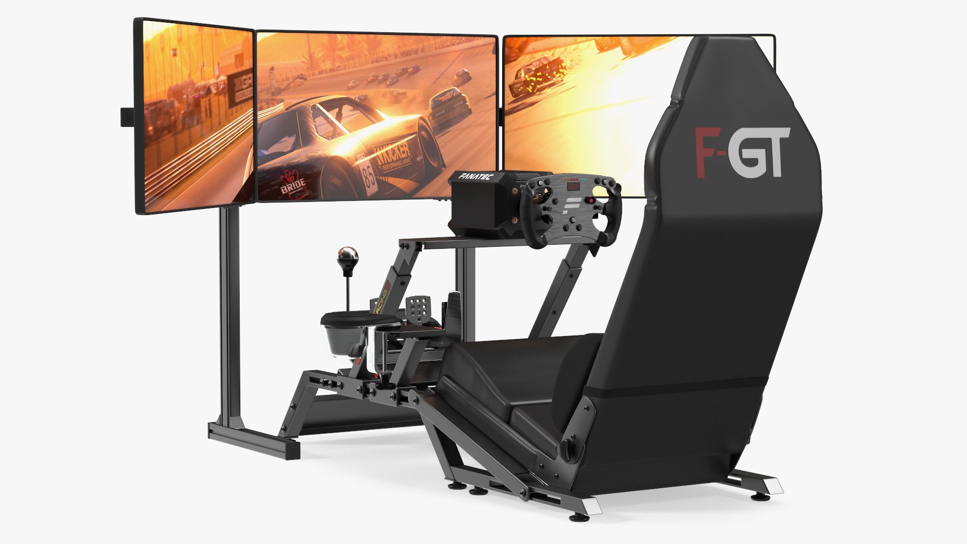 3D F-GT Racing Simulator Cockpit F1 with 3 Monitors - TurboSquid 2073119