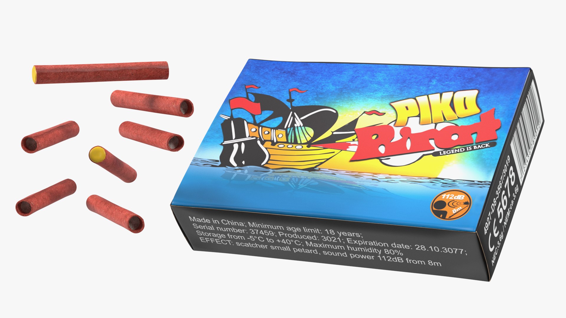 Piko Rocket Box Firecrackers 3D Model - TurboSquid 2202690