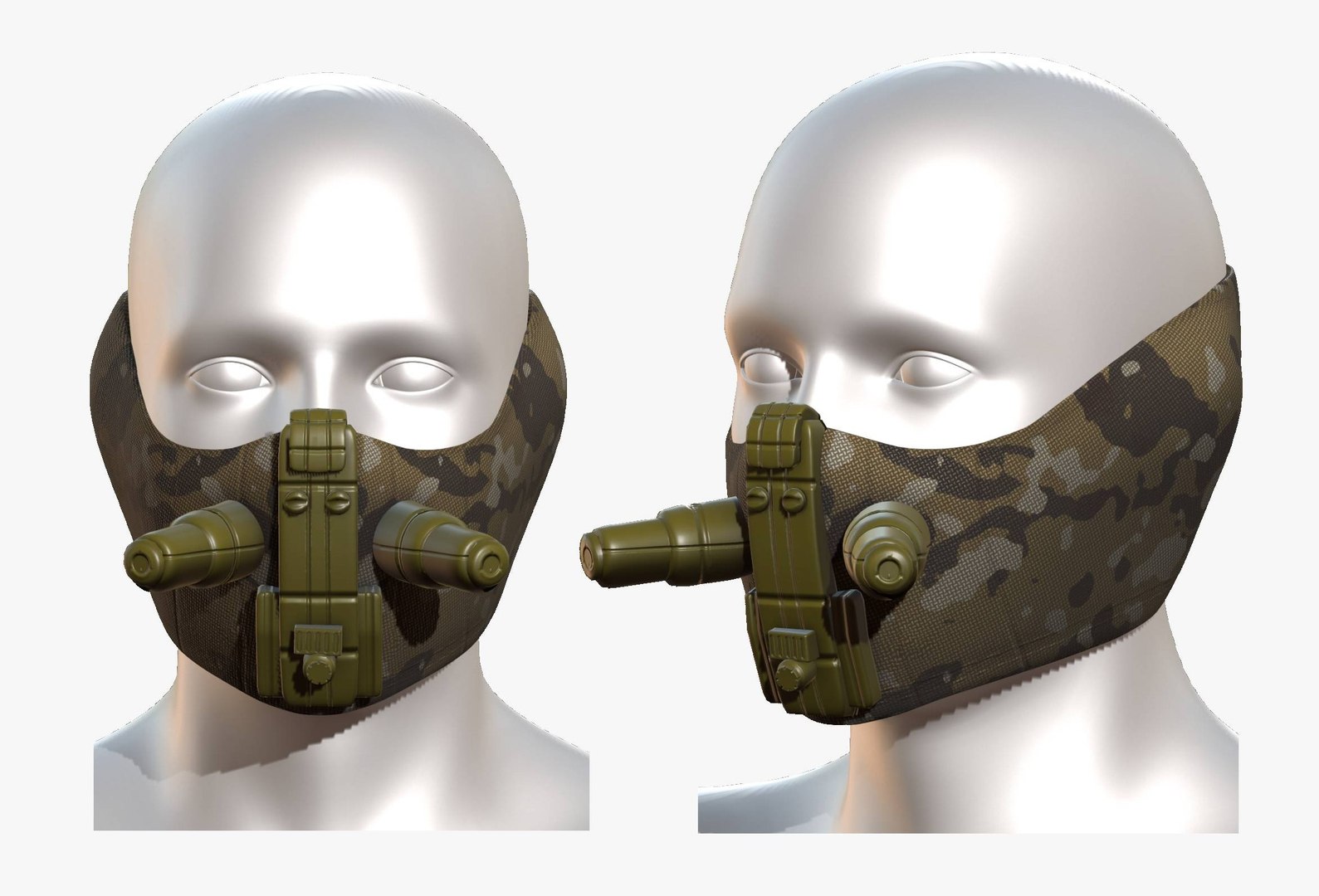Gas Mask Helmet Model - TurboSquid 1605733