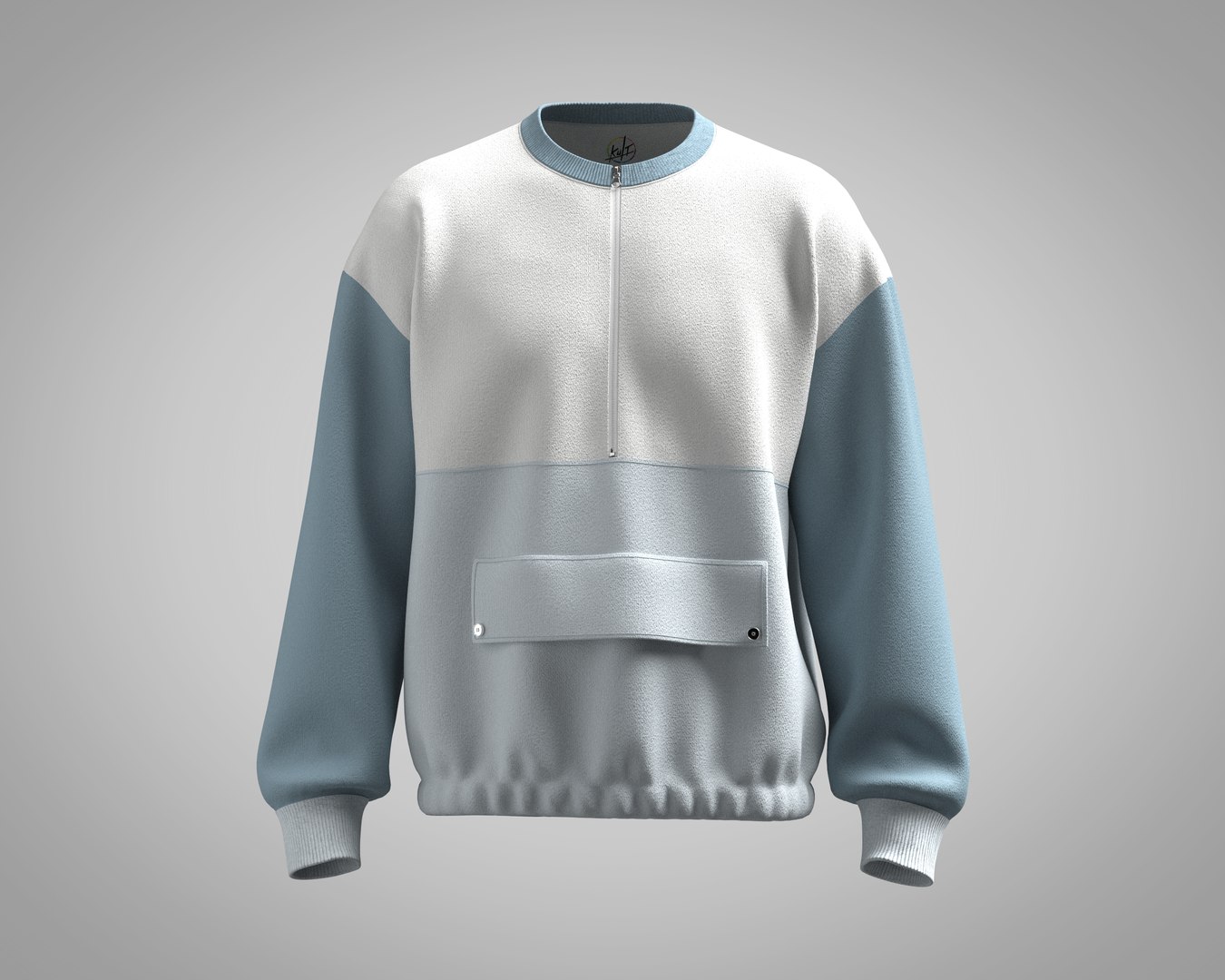 3D Mens Zip Sweatshirt Model - TurboSquid 2047509