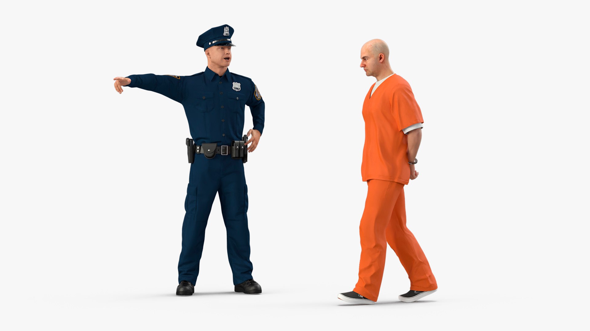 Prison Corrections Bus With Officer And Inmate Model - TurboSquid 2363204