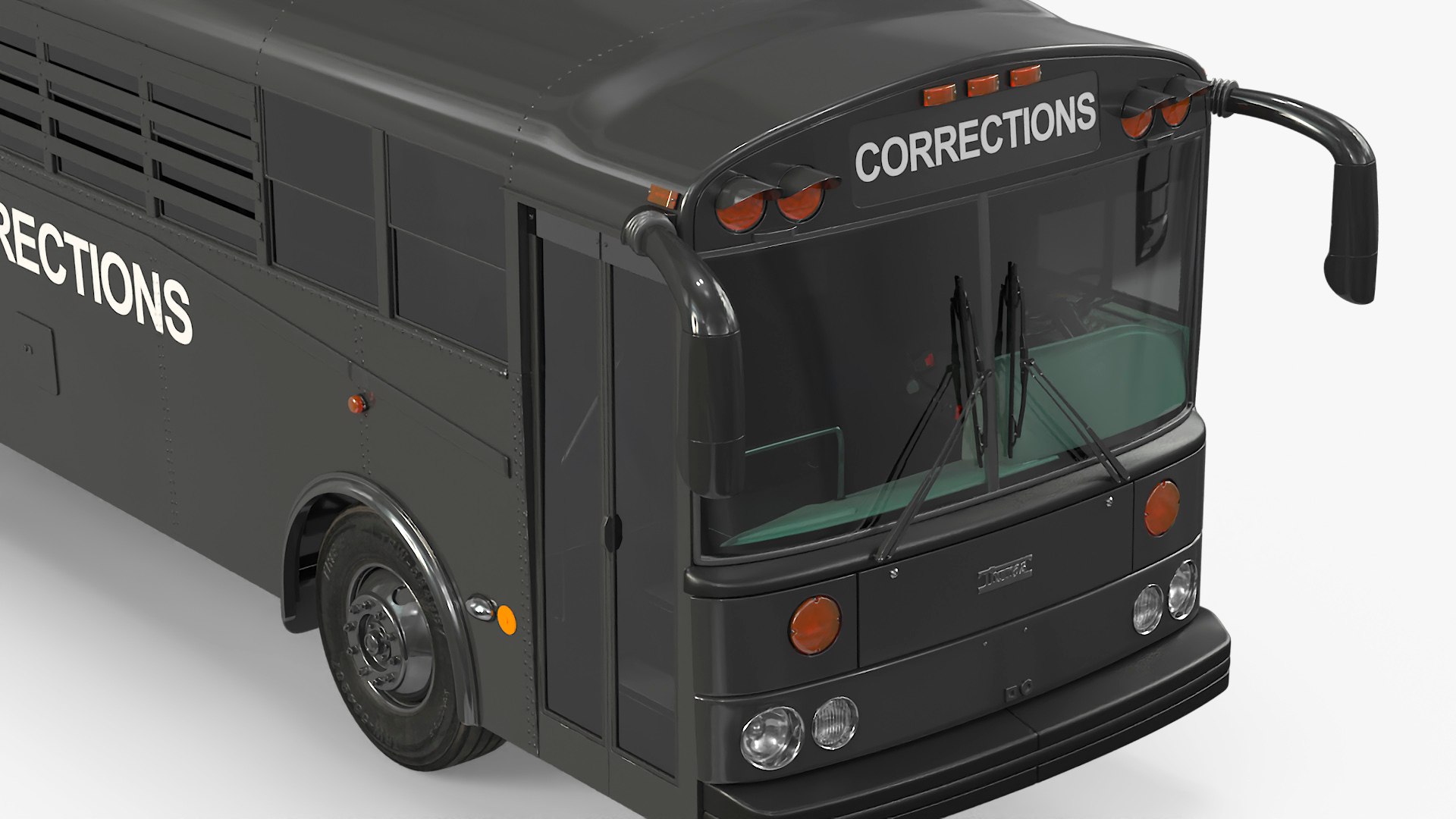 Prison Corrections Bus With Officer And Inmate Model - TurboSquid 2363204