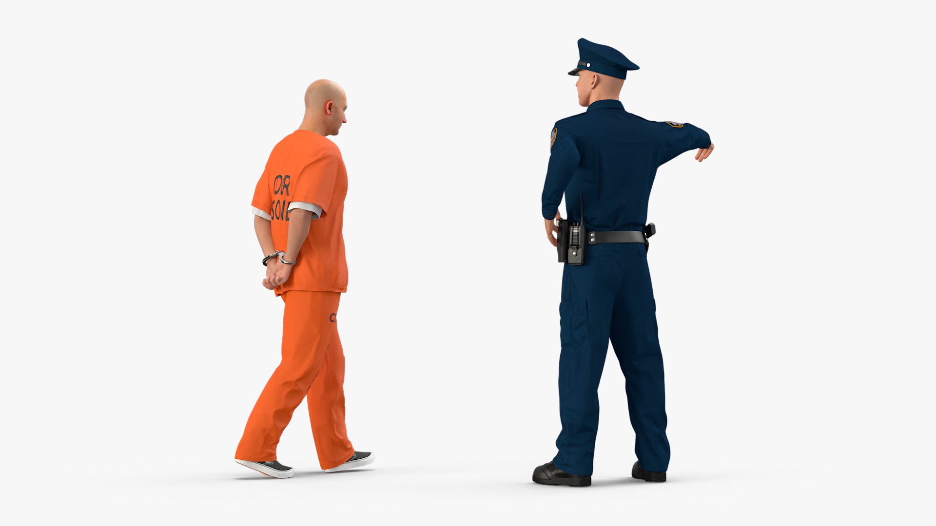 Prison Corrections Bus With Officer And Inmate Model - TurboSquid 2363204