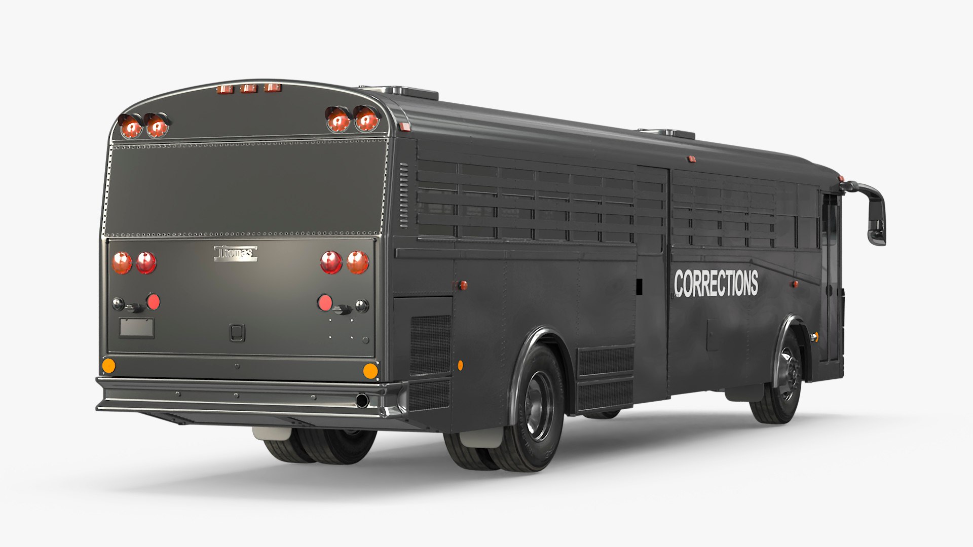 Prison Corrections Bus With Officer And Inmate Model - TurboSquid 2363204