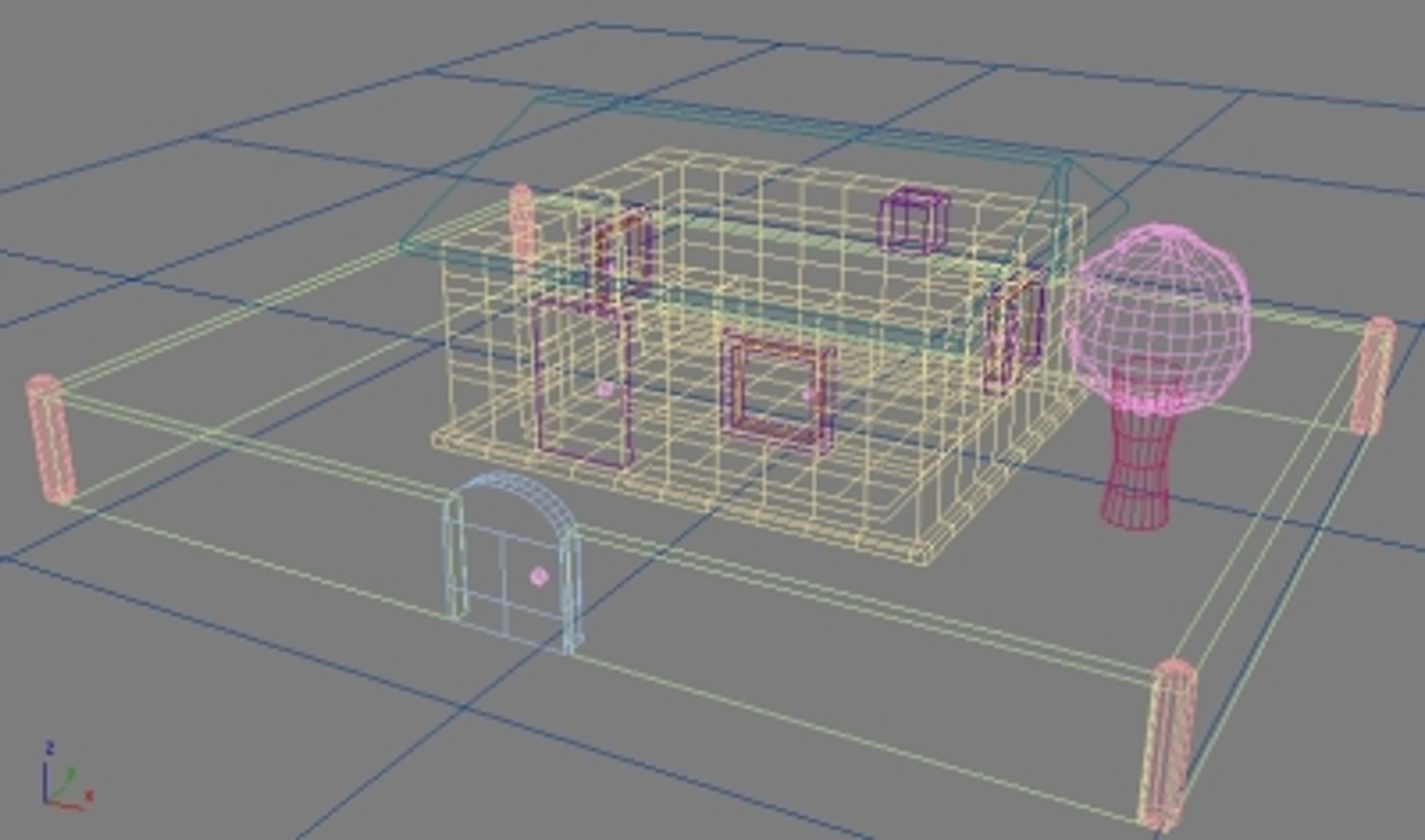 3ds max simple house