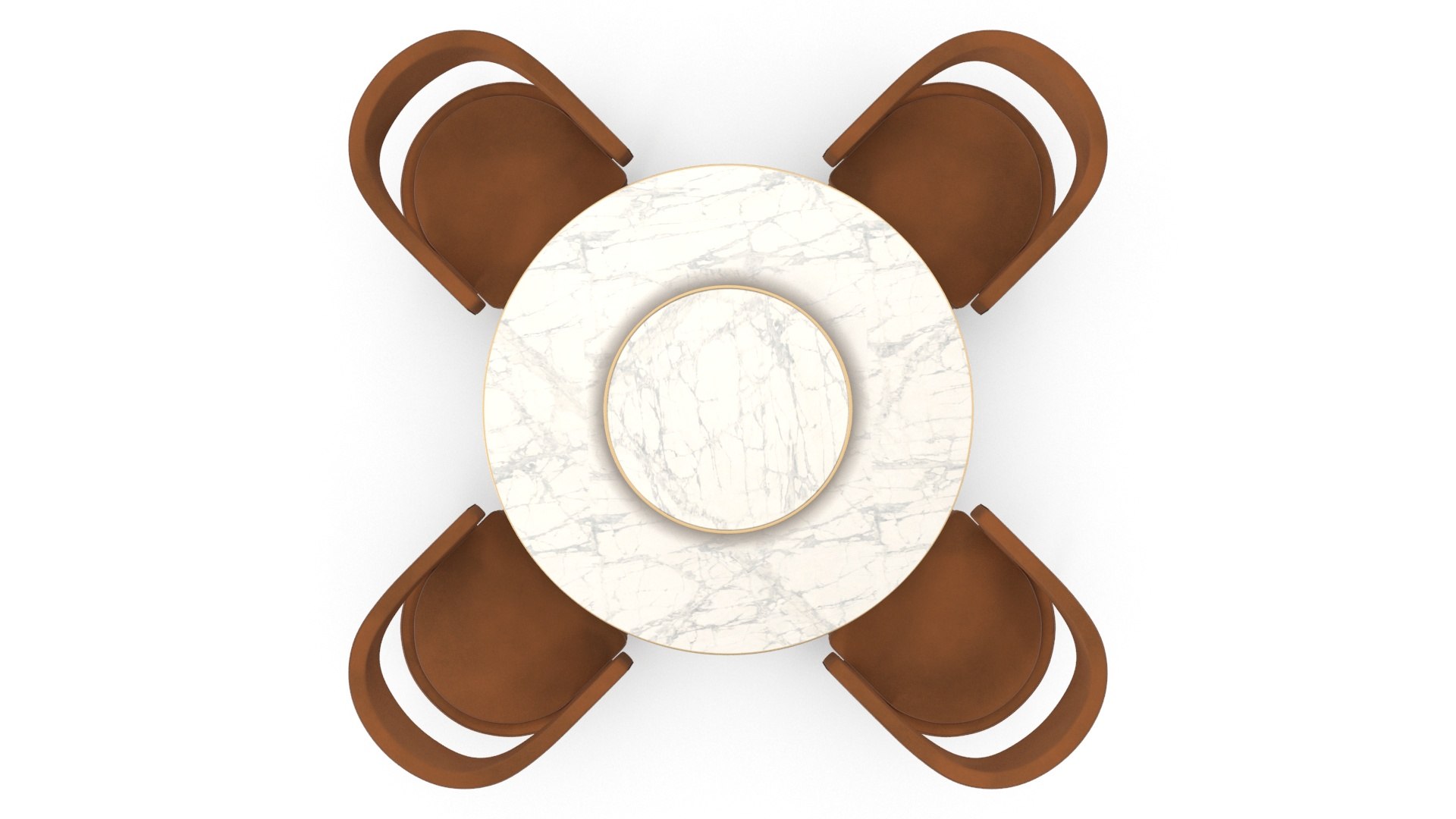 Dining Table Set With Velvet Fabric Chairs 3D Model - TurboSquid 1816972