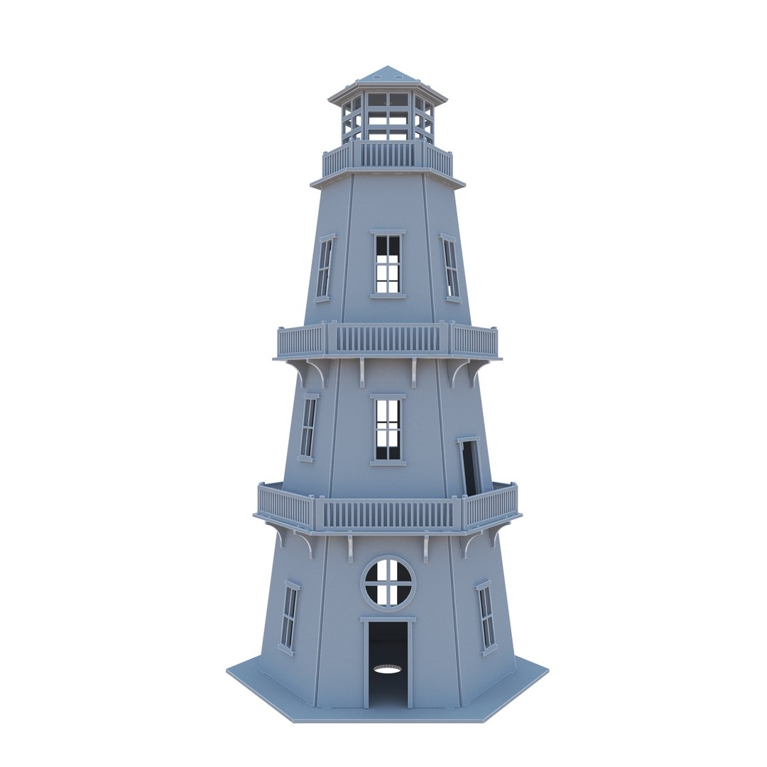 Plywood Lighthouse 3D - TurboSquid 1782182