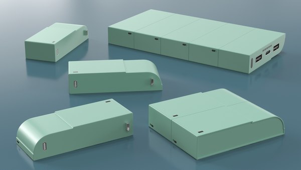 Modello 3D Power Bank cubico personalizzabile - TurboSquid 2447135