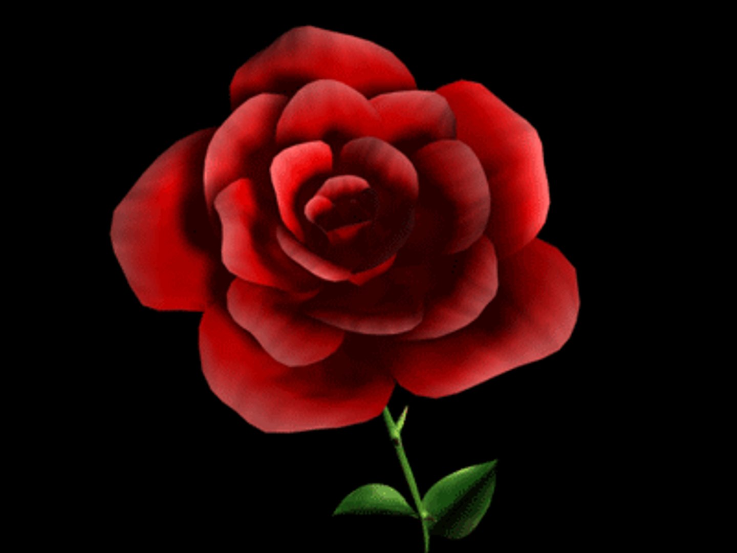 Free Red Rose 3d Model