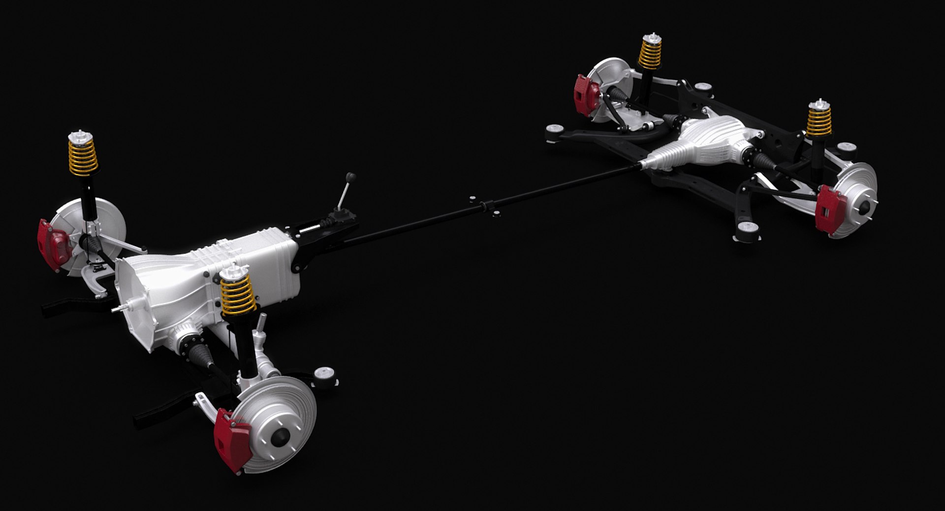 3d Typical 4wd Chassis
