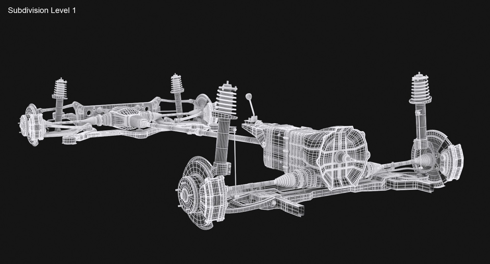 3d Typical 4wd Chassis
