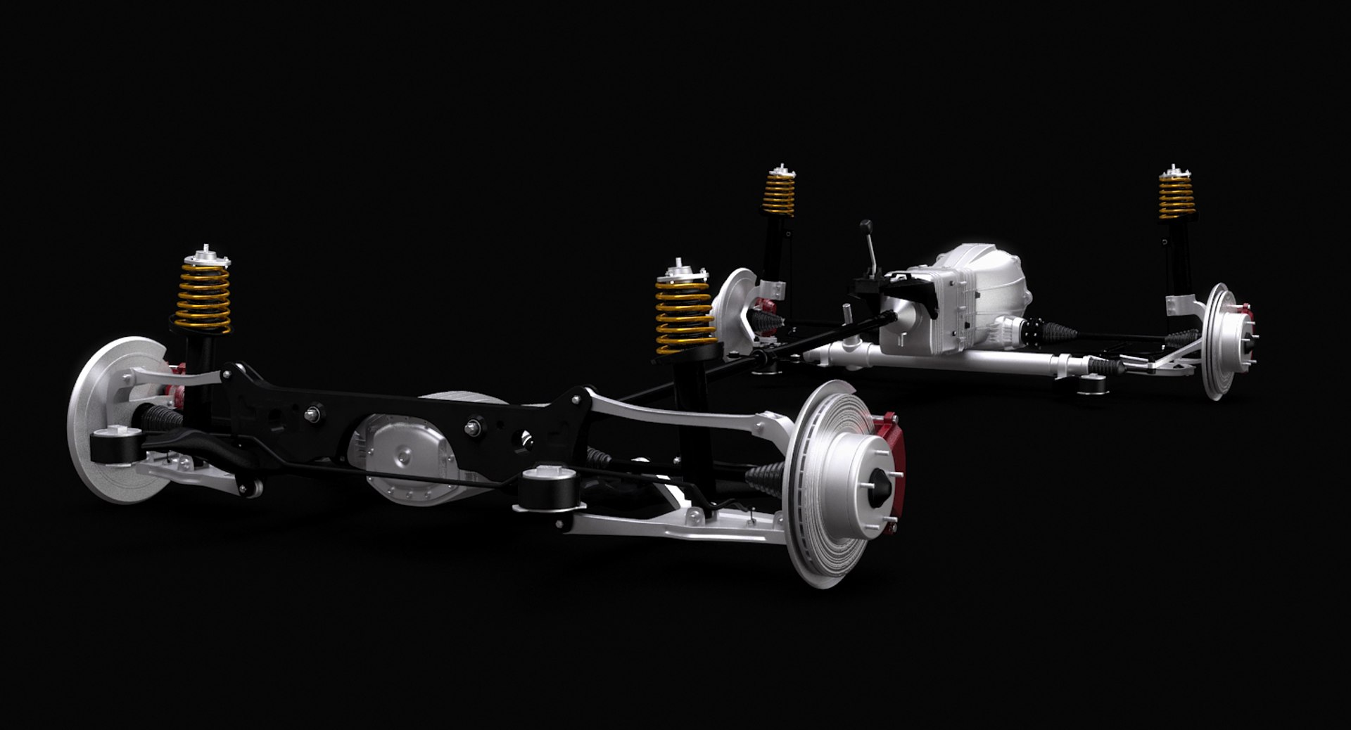 3d Typical 4wd Chassis