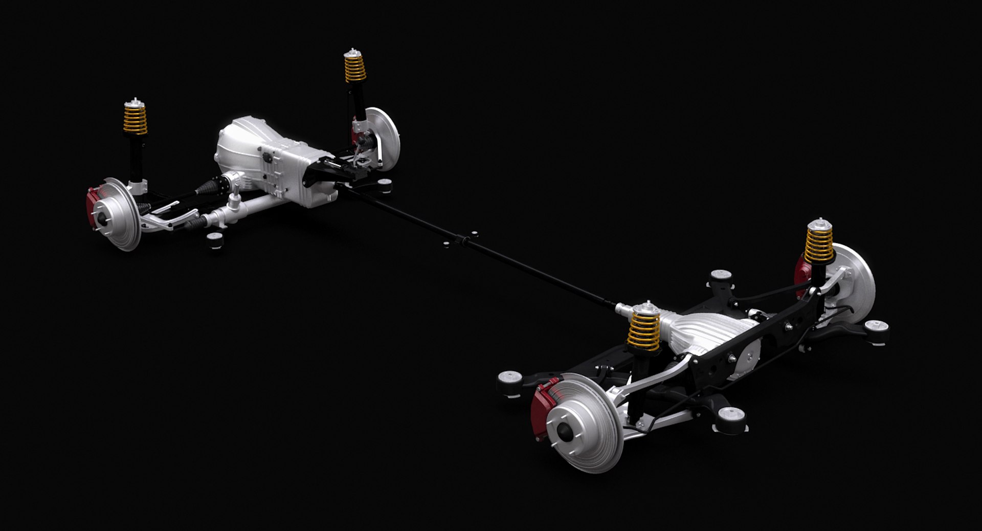3d Typical 4wd Chassis