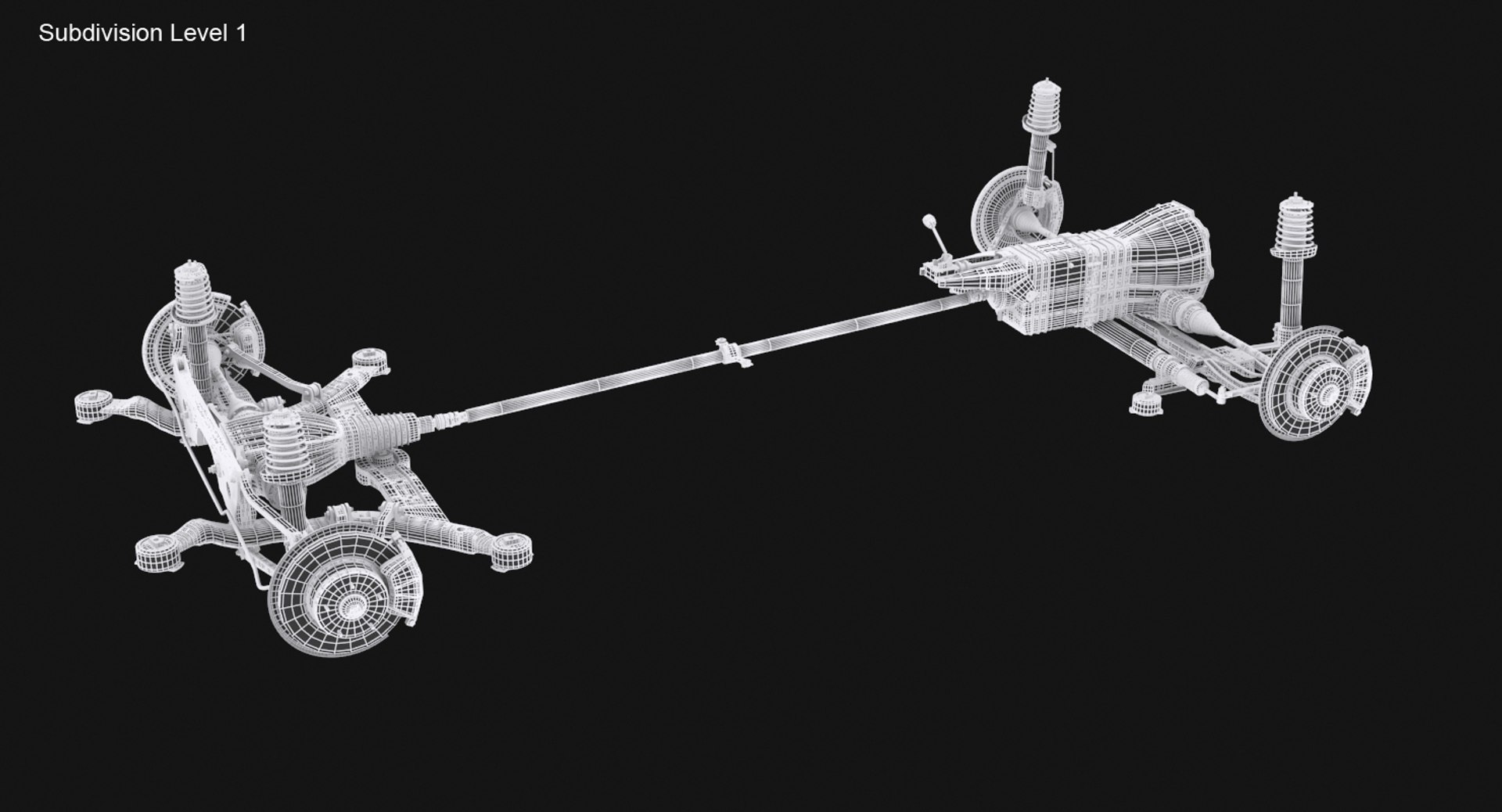 3d Typical 4wd Chassis