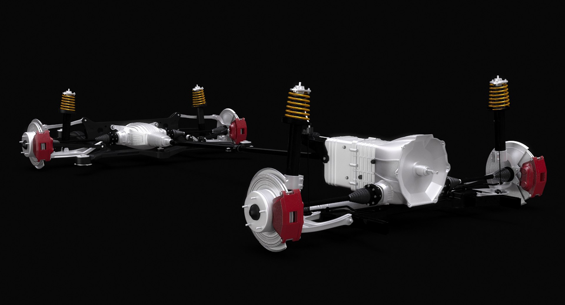 3d Typical 4wd Chassis