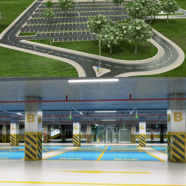 3d stacked parking model