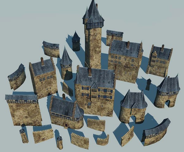 3d castle buildings