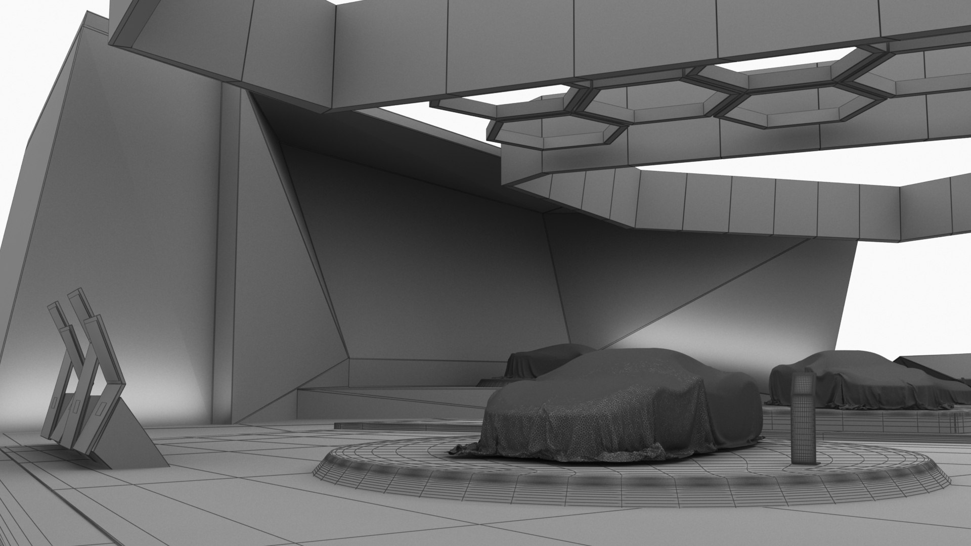 3D Futuristic Exhibition Stand 20 model - TurboSquid 1904234