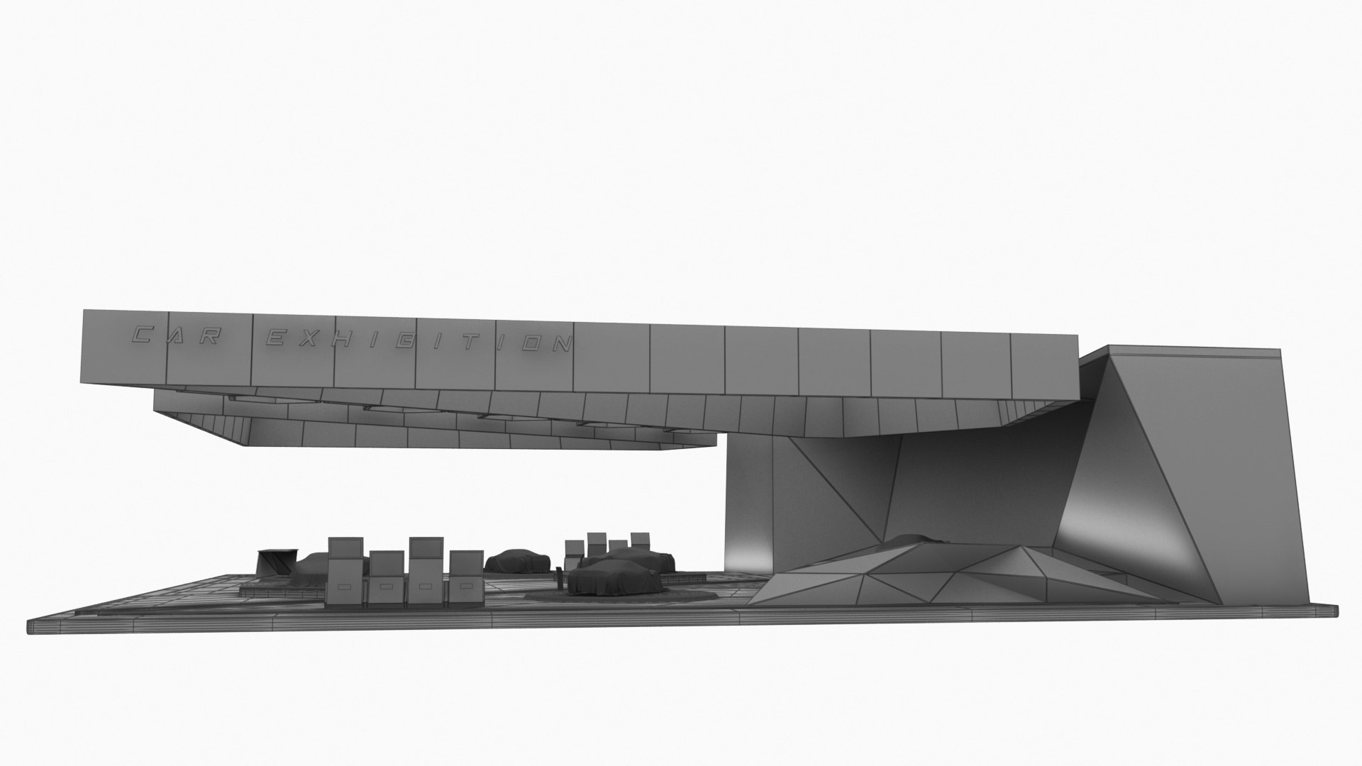 3D Futuristic Exhibition Stand 20 model - TurboSquid 1904234