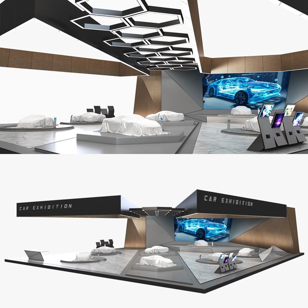 3D Futuristic Exhibition Stand 20 model - TurboSquid 1904234