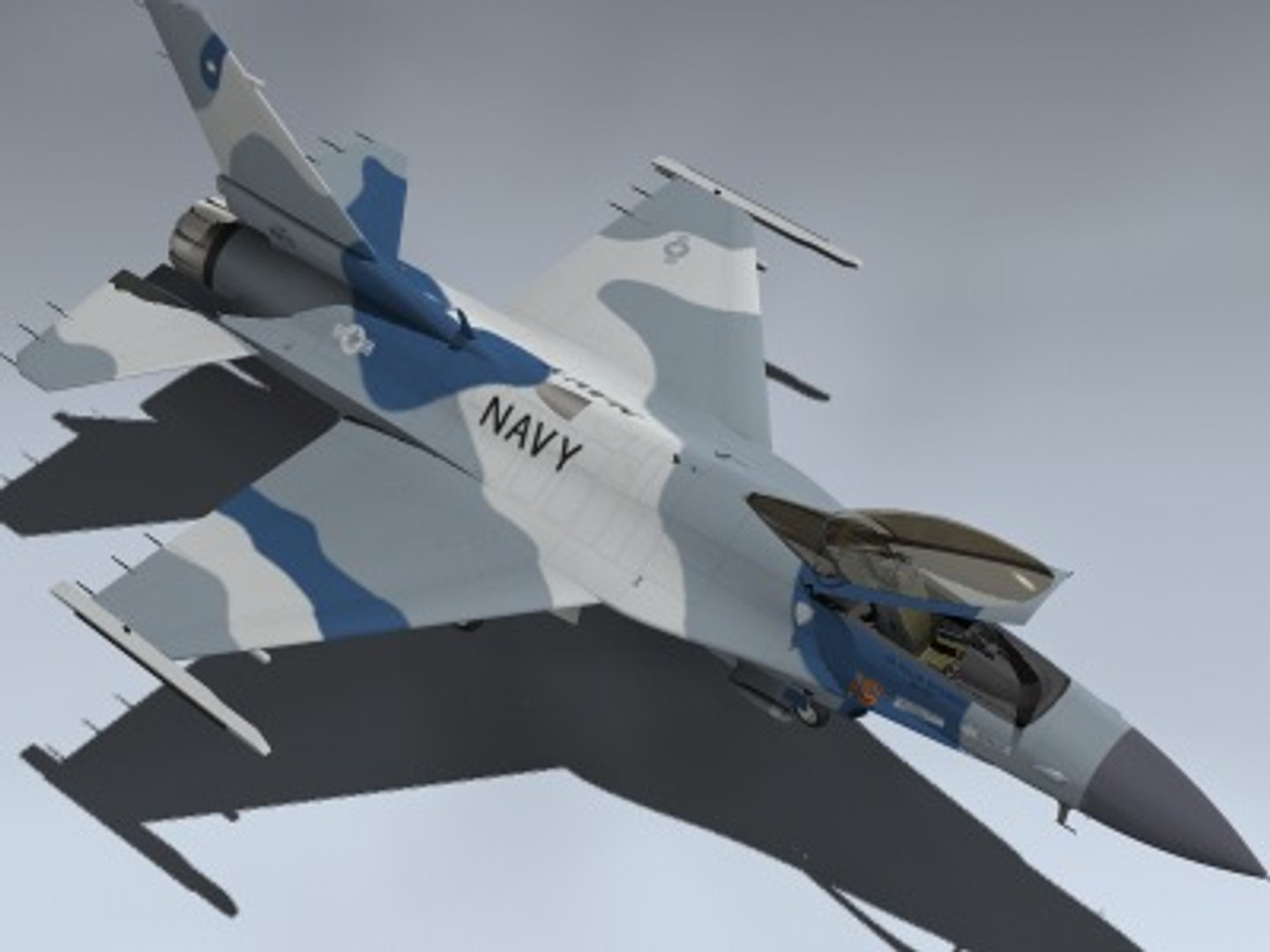 3d F-16n Falcon Navy