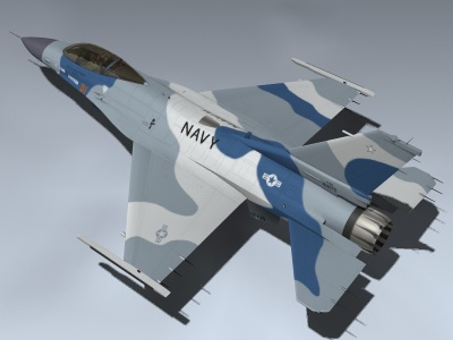 3d F-16n Falcon Navy