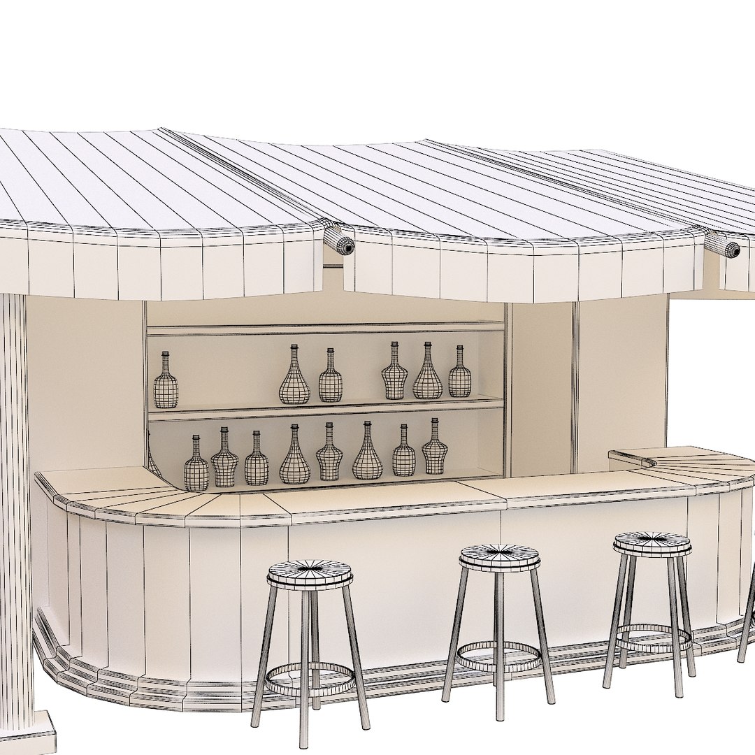 Bar Counter 3D Model - TurboSquid 1430513