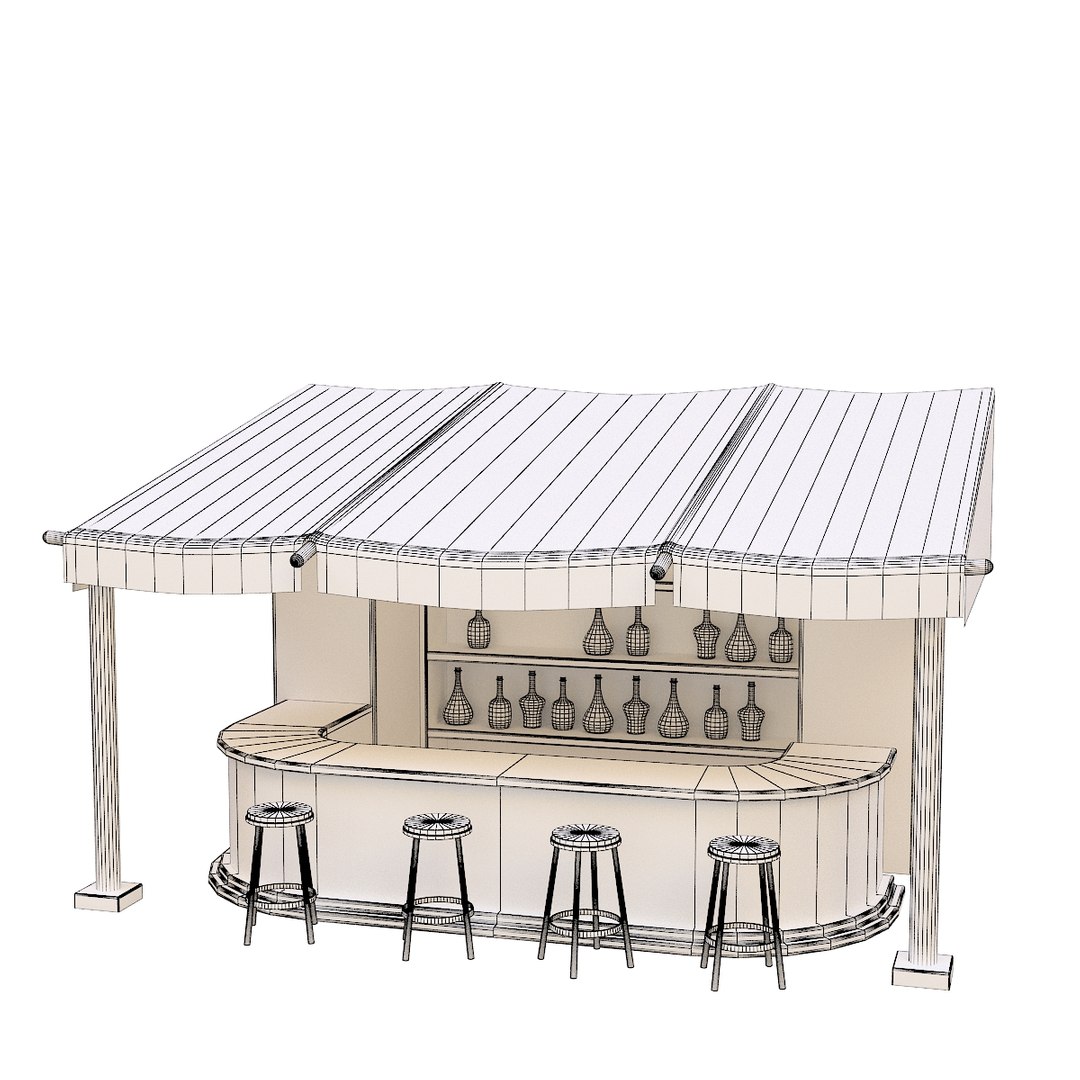 Bar Counter 3D Model - TurboSquid 1430513