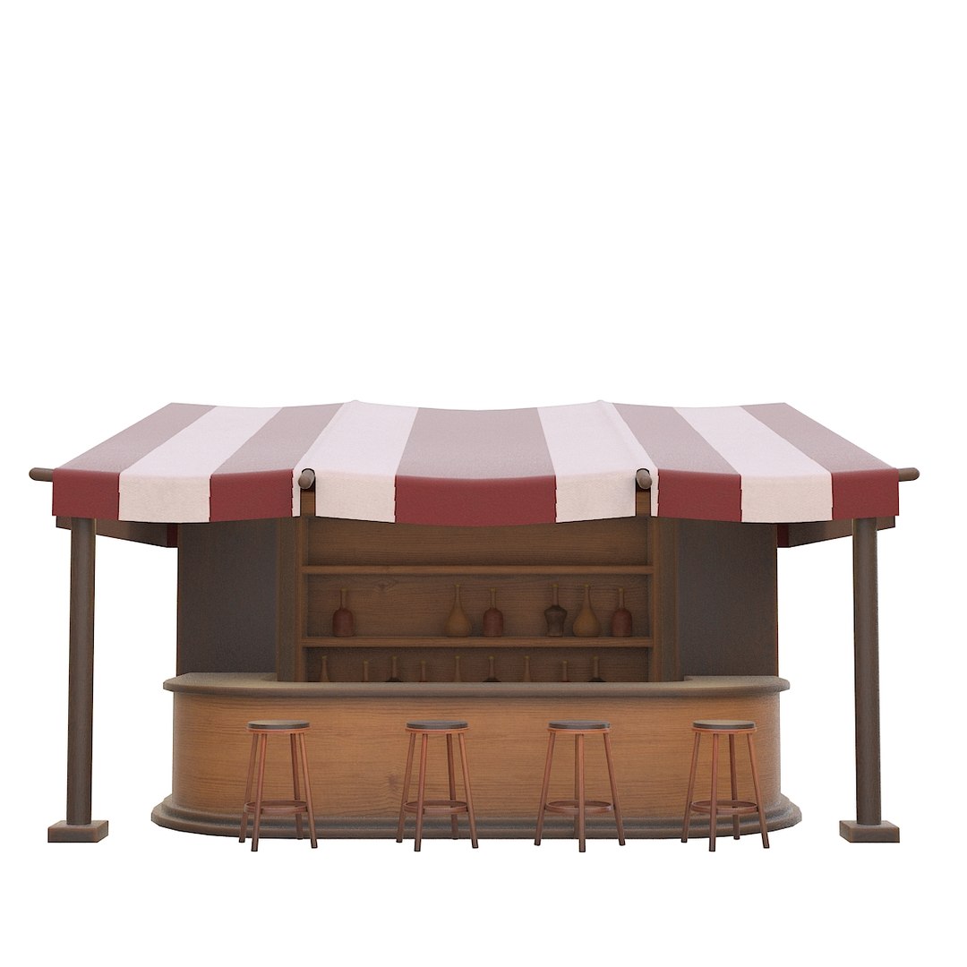 Bar Counter 3D Model - TurboSquid 1430513