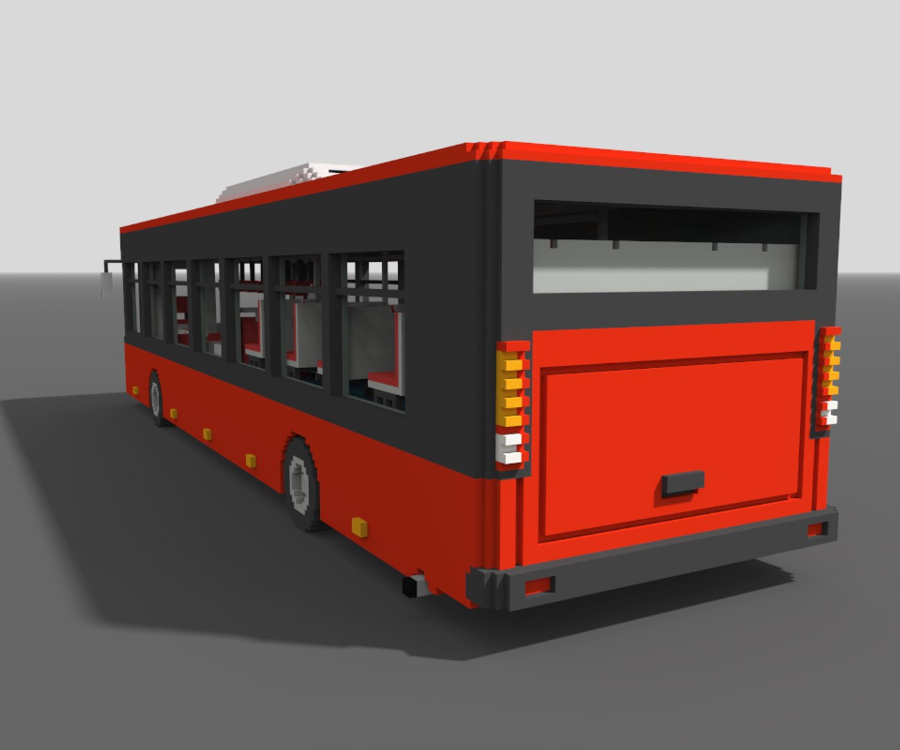 3D Voxel City Bus - TurboSquid 1401705