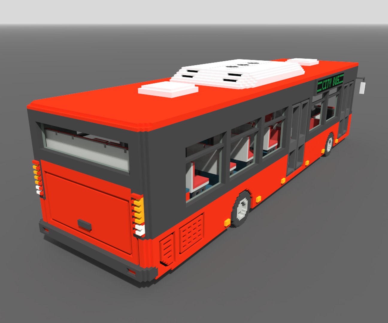 3D Voxel City Bus - TurboSquid 1401705