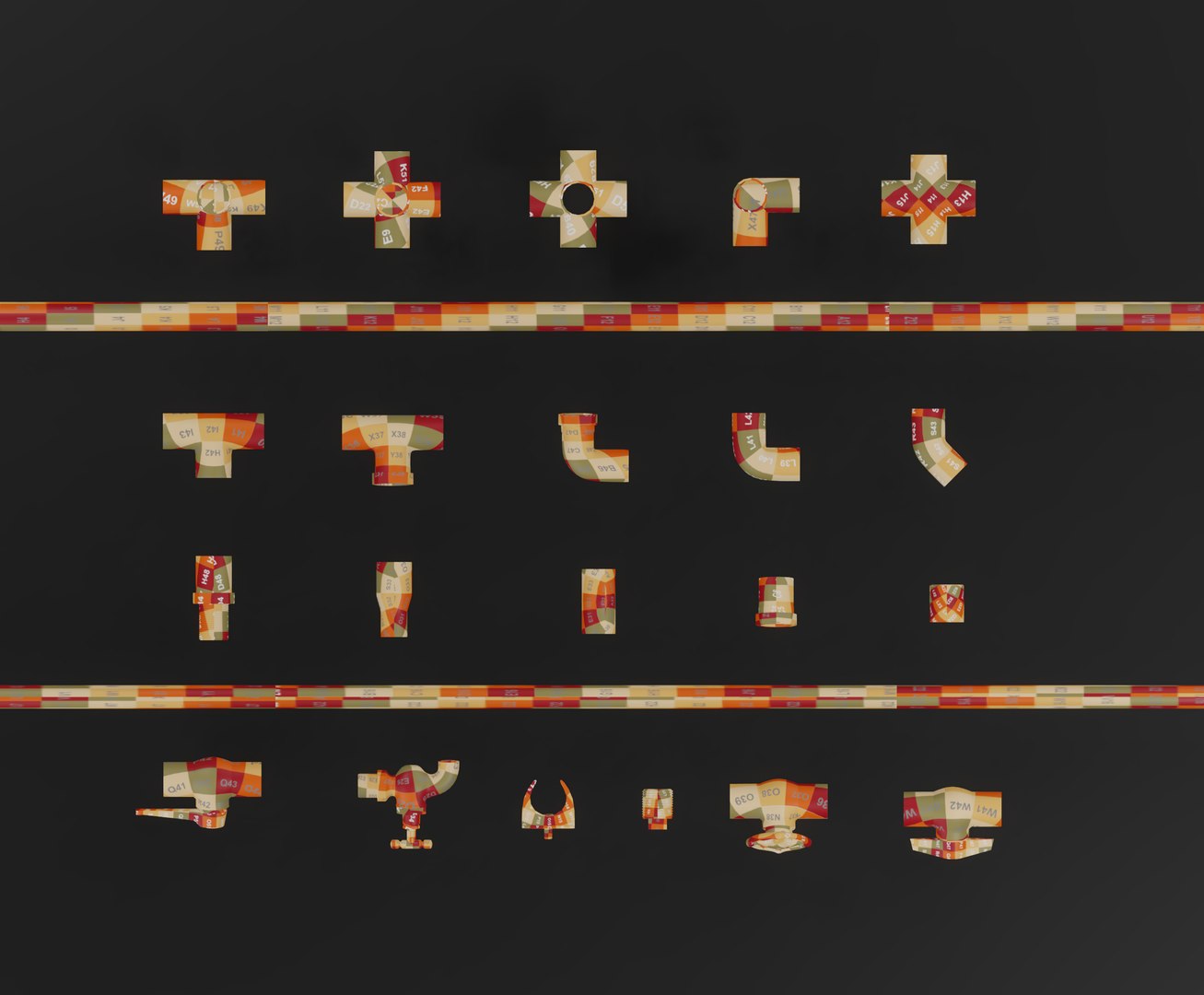 Set Of PVC Pipe Accessories Kitbash 3D Model 3D - TurboSquid 1750901