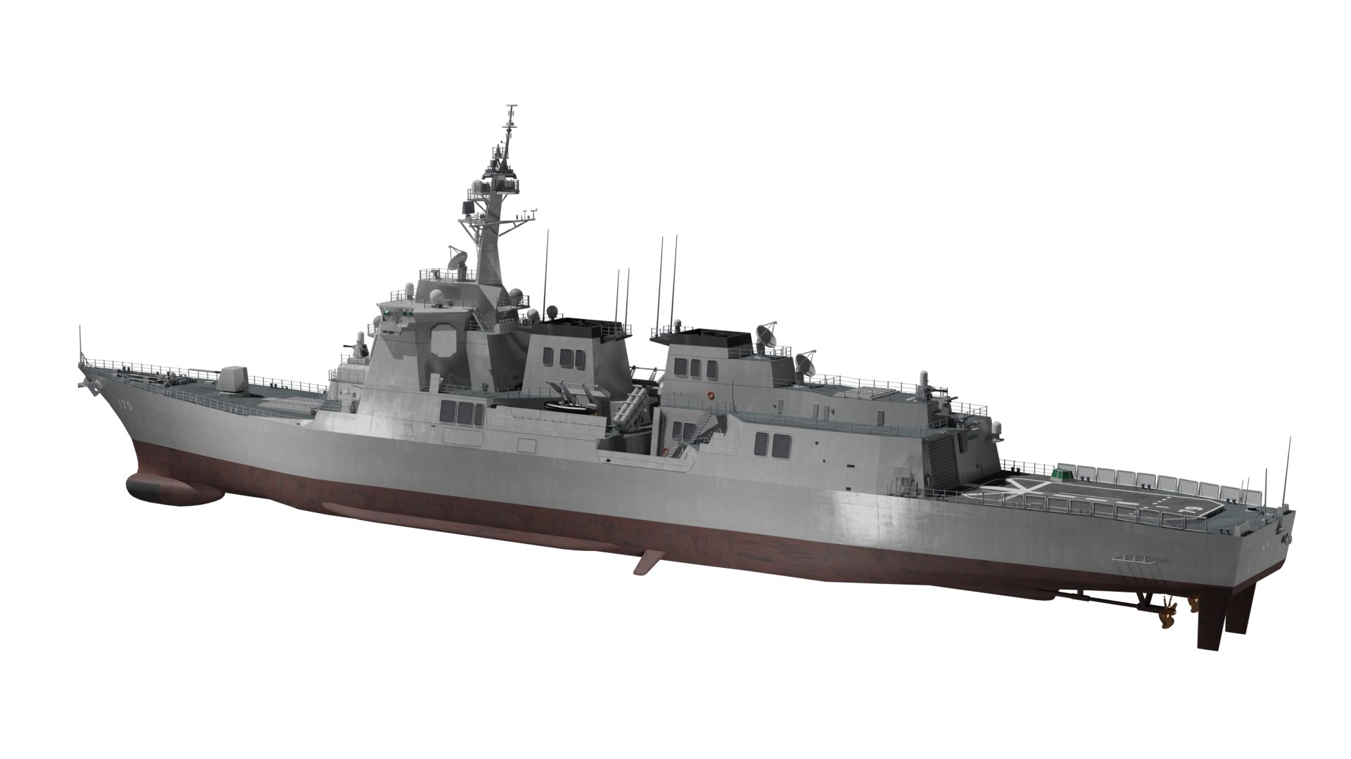 JMSDF Maya class guild missile destroyer 3D - TurboSquid 2163586