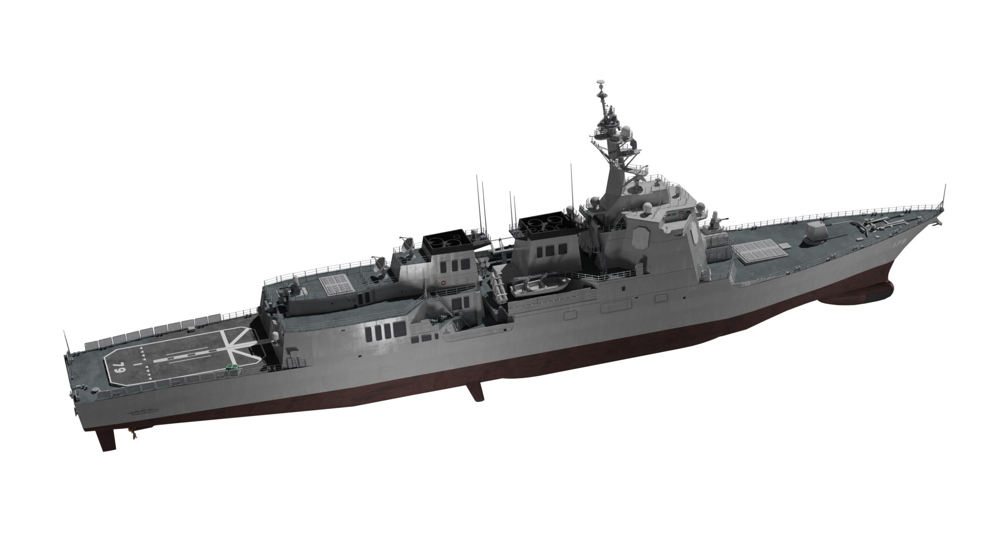 JMSDF Maya class guild missile destroyer 3D - TurboSquid 2163586