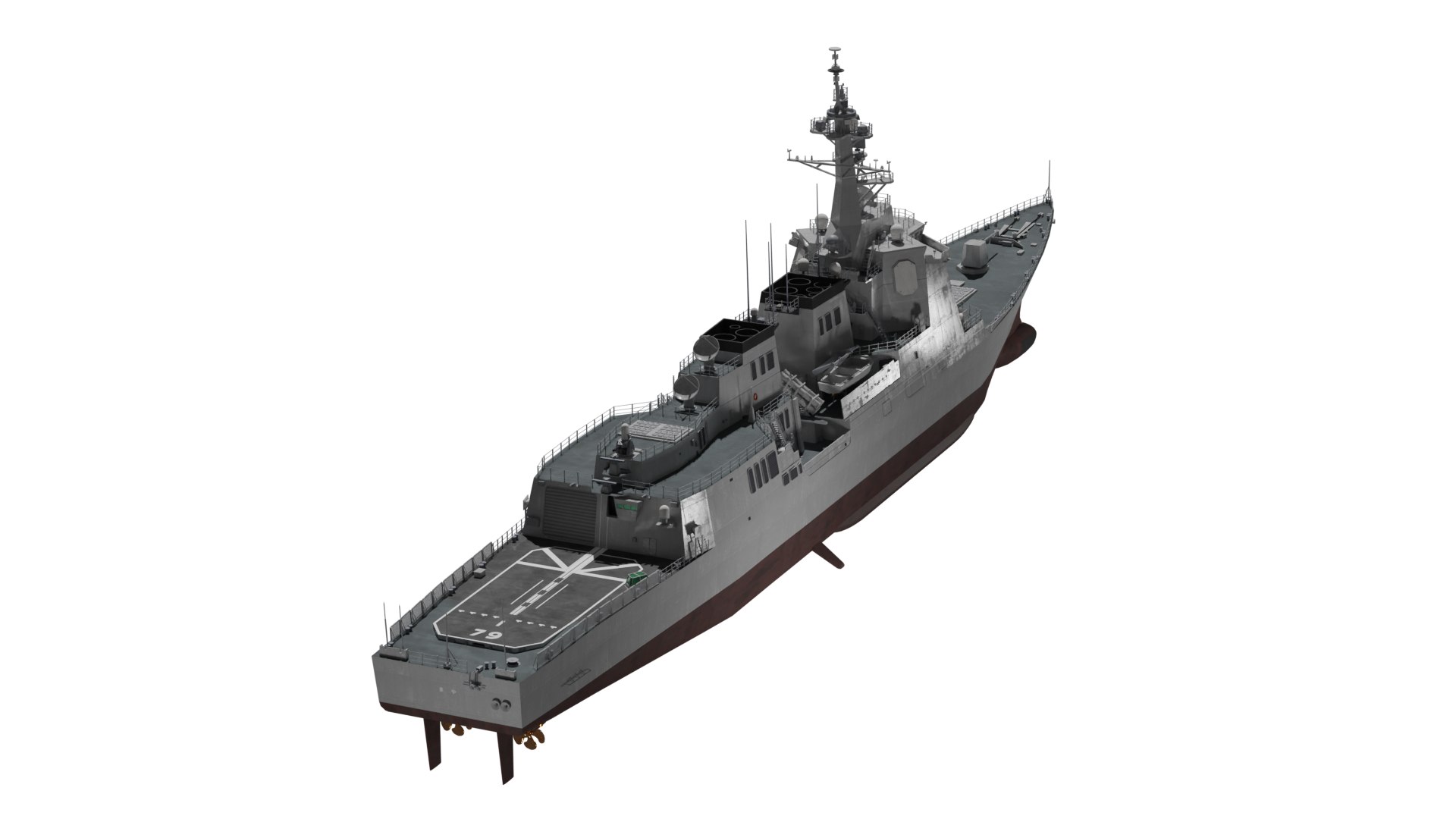 JMSDF Maya class guild missile destroyer 3D - TurboSquid 2163586