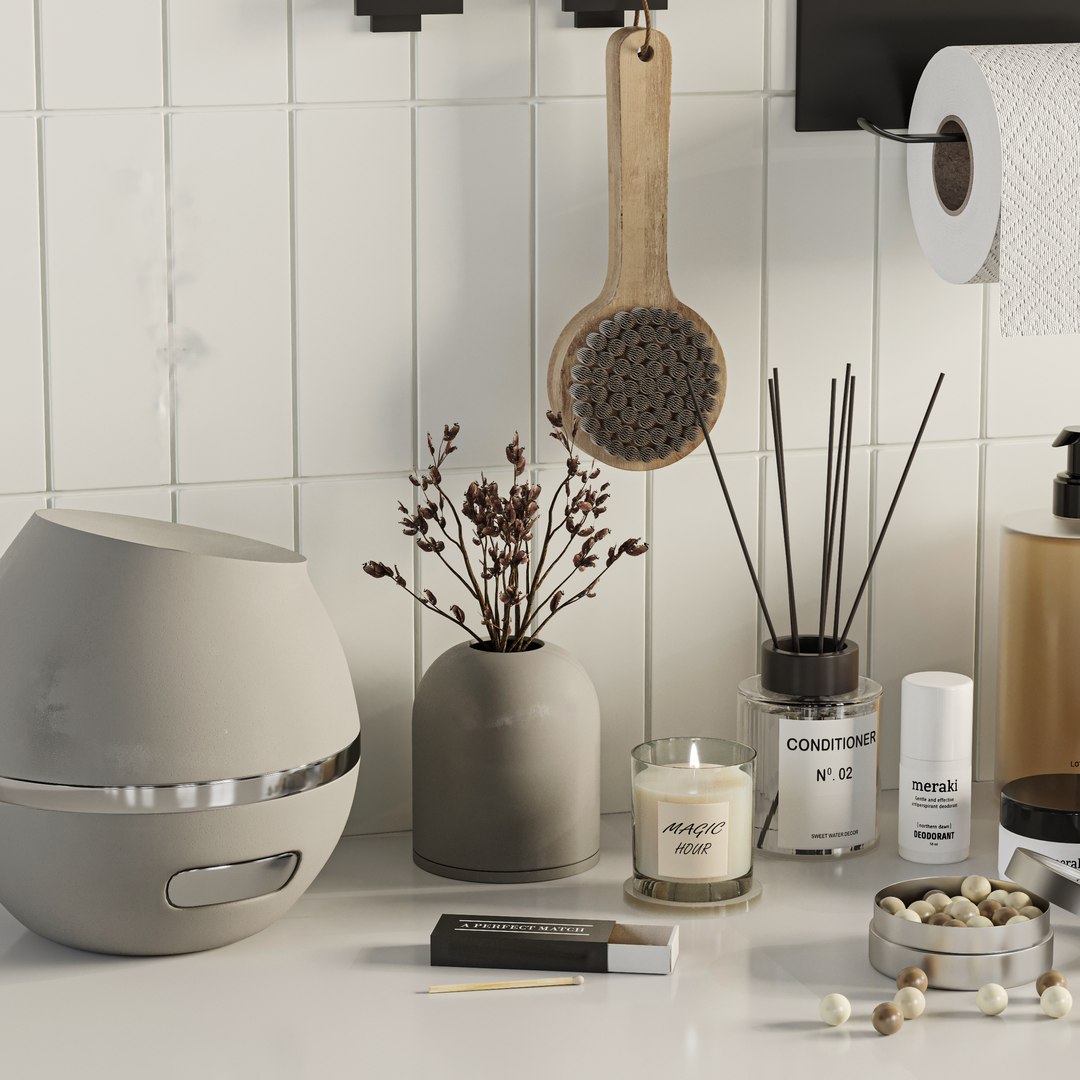 3D model Bathroom accessories 34 - TurboSquid 2135322