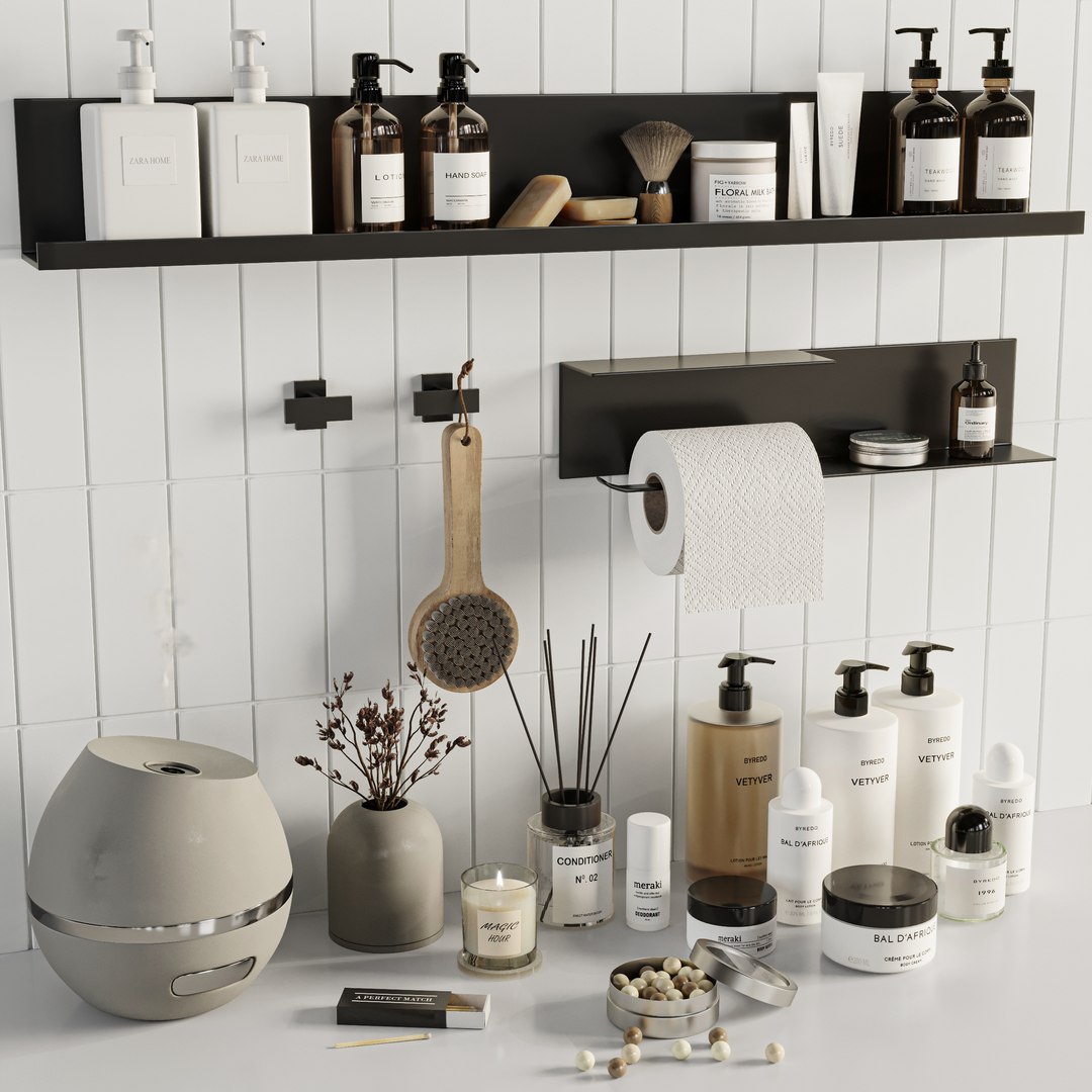 3D model Bathroom accessories 34 - TurboSquid 2135322