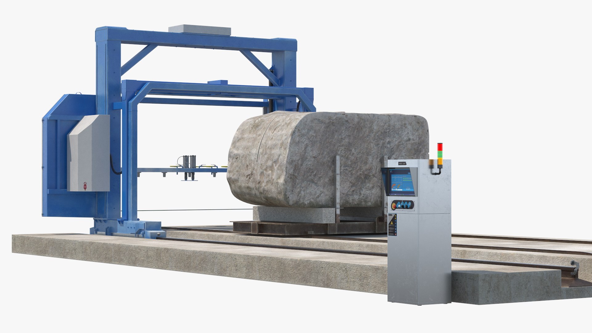 Stone Cutting Machine Rigged 3D Model - TurboSquid 2335571